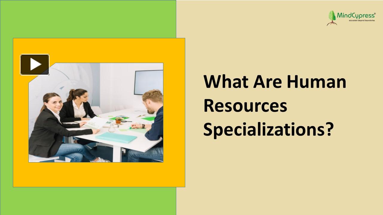 What Are Human Resources Specializations? presentation | free to download