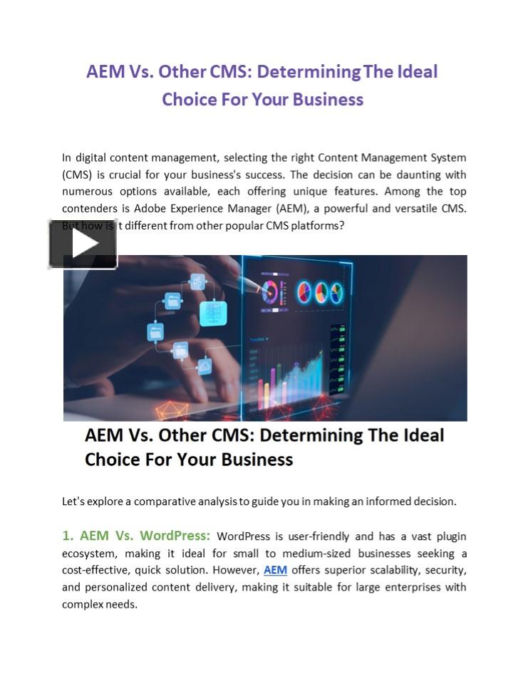 AEM Vs. Other CMS: Determining The Ideal Choice For Your Business ...