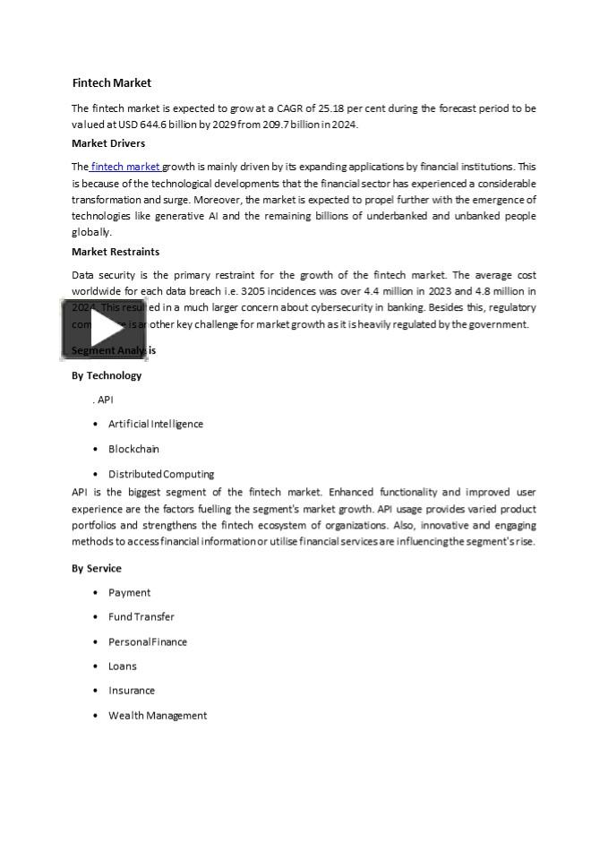 PPT – Fintech Market Growth Report | Global Insights 2024-2029 ...