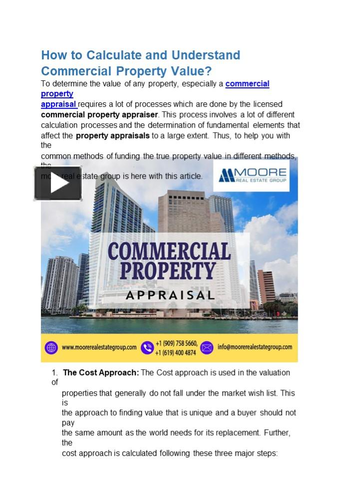 How to Calculate and Understand Commercial Property Value? presentation ...