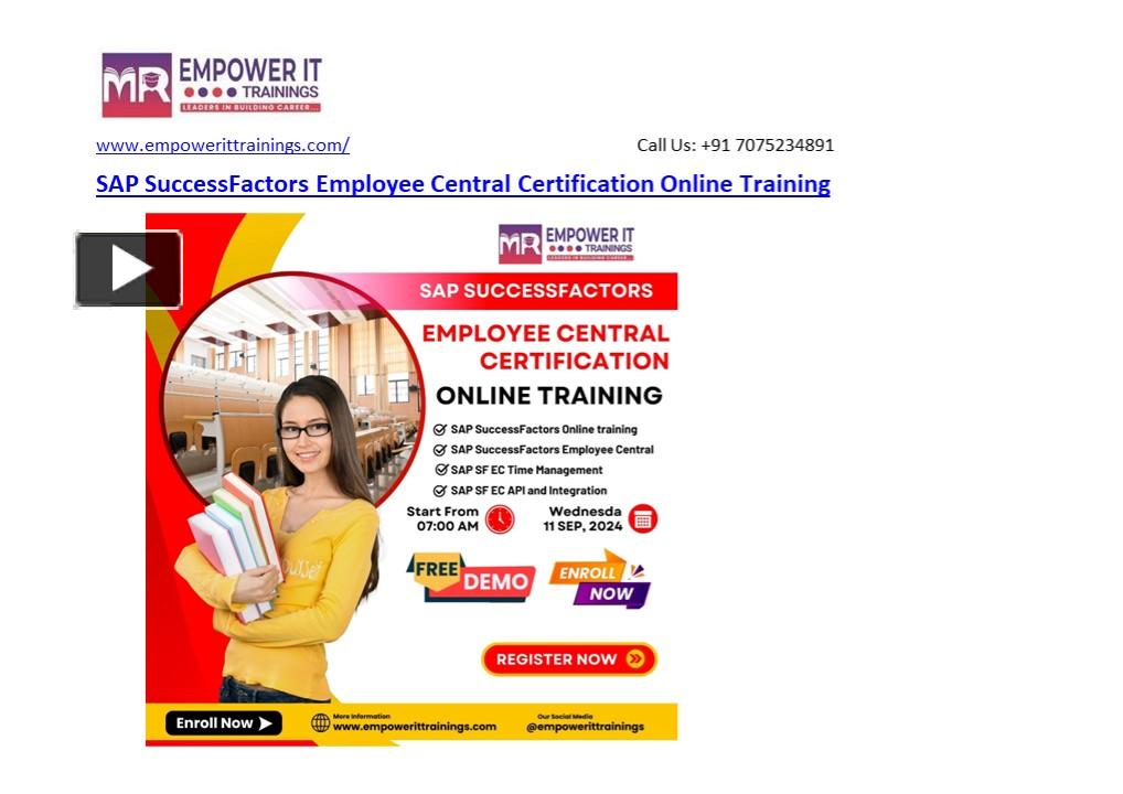 Best Sap SuccessFactors EC Online Training Hyderabad presentation ...