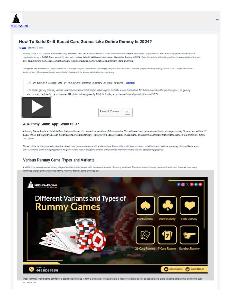 PPT – How To Build Skill-Based Card Games Like Online Rummy In 2024? (1 ...