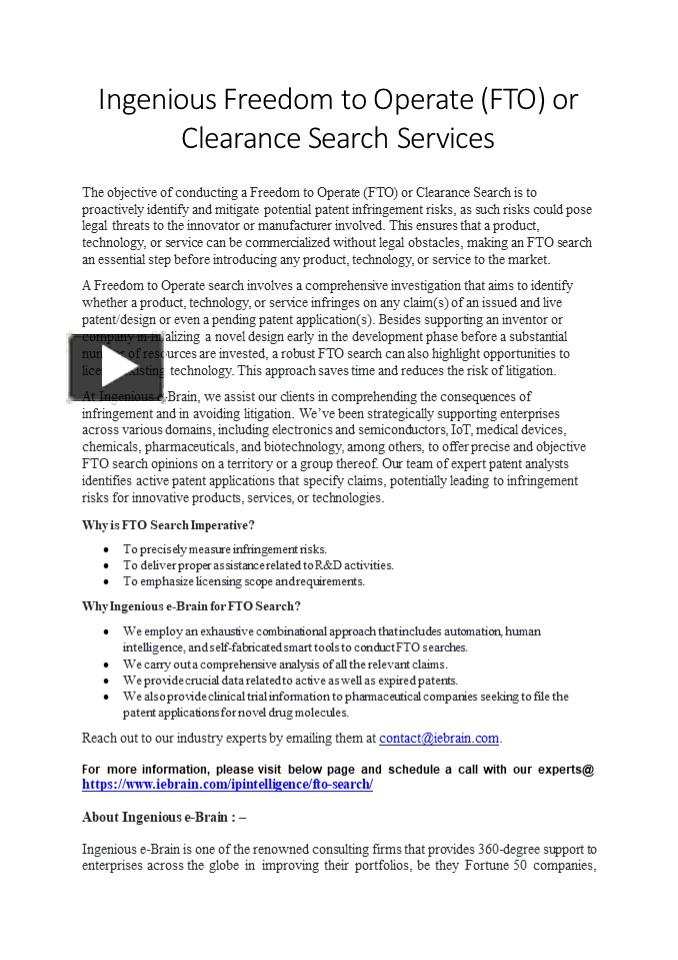 FTO Search (6) presentation | free to download