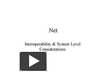 PPT – .Net PowerPoint presentation | free to view - id: 9a8d5-OGQ5Y