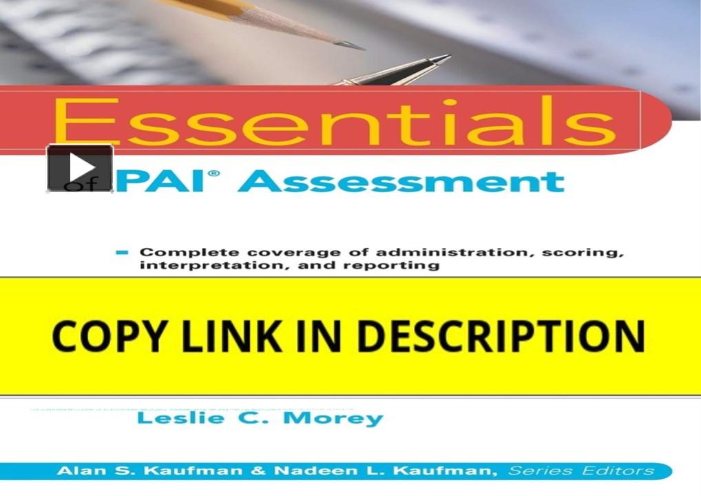 (PDF/DOWNLOAD) Essentials of PAI Assessment presentation | free to download
