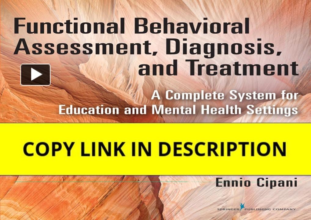 PPT – PDF Read Online Functional Behavioral Assessment, Diagnosis, and ...