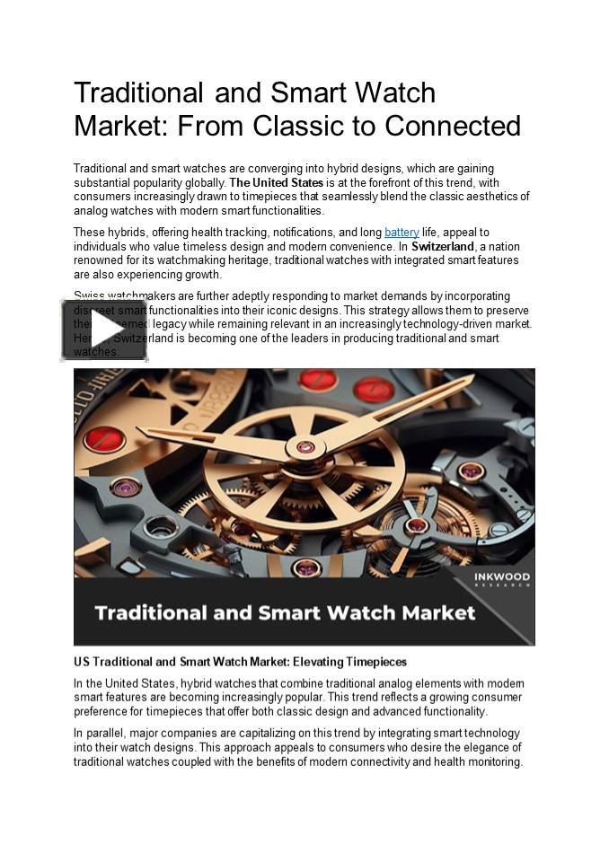 PPT – Traditional and Smart Watch Market: From Classic to Connected ...