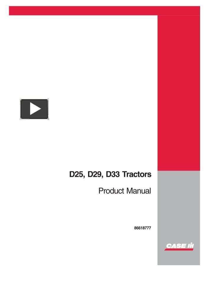 PPT – Case IH D25 D29 D33 Tractors Product Manual Instant Download ...
