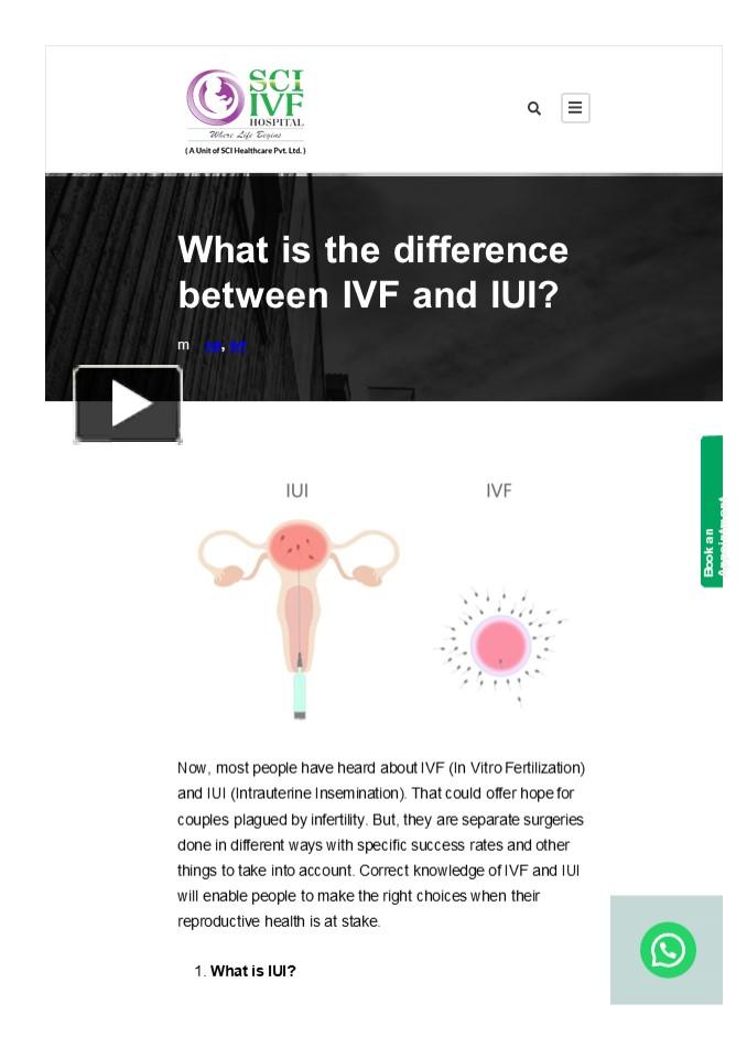 What is the difference between IVF and IUI? presentation | free to download