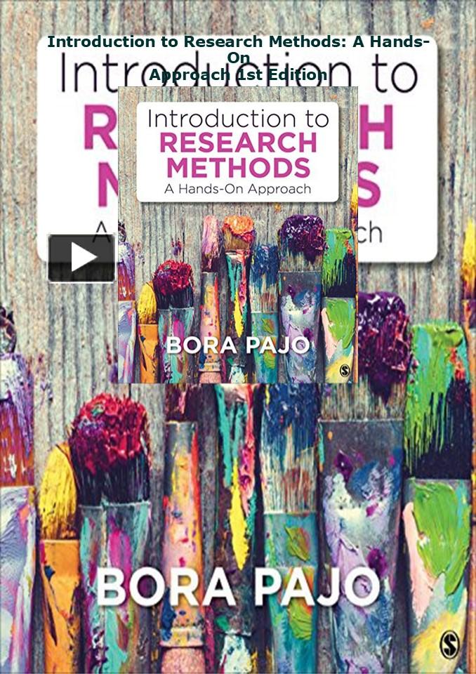 Kindle ️ ️(PDF) Introduction to Research Methods: A Hands-On Approach ...