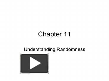Understanding Randomness presentation | free to view