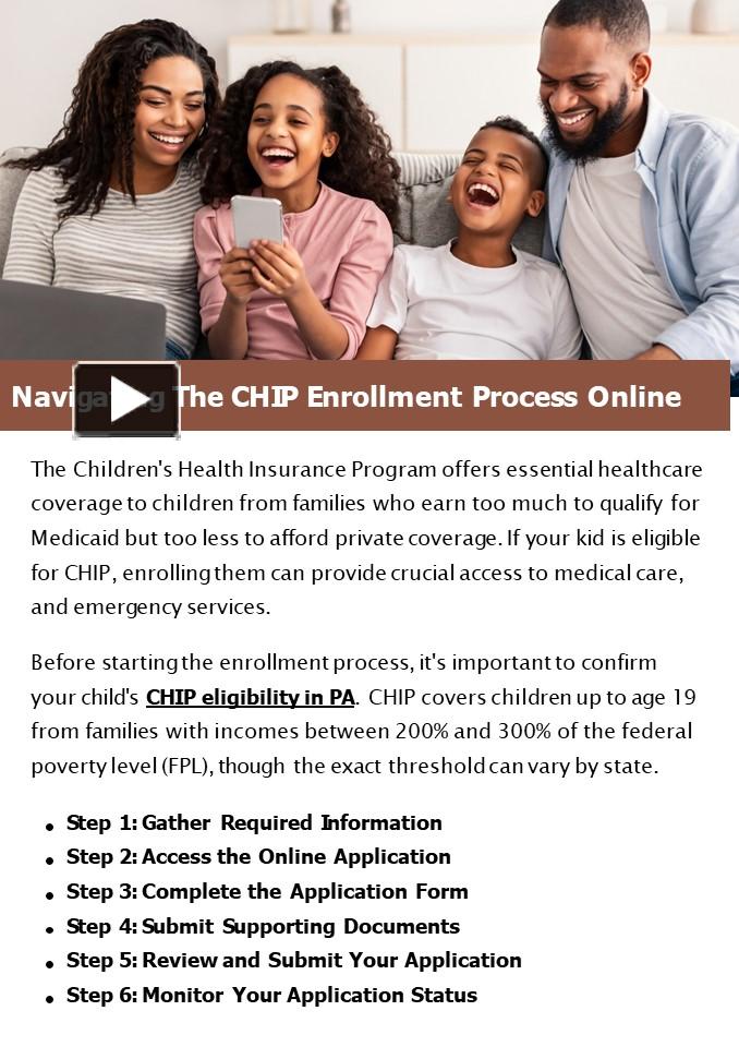 PPT – Navigating The CHIP Enrollment Process Online PowerPoint ...