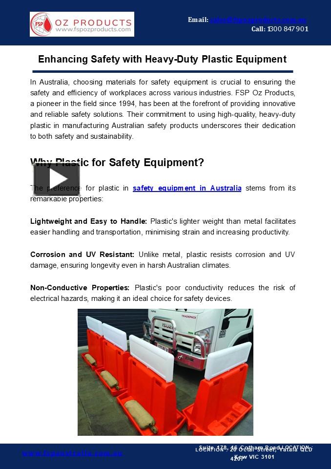 PPT – Enhancing Safety with Heavy-Duty Plastic Equipment PowerPoint ...