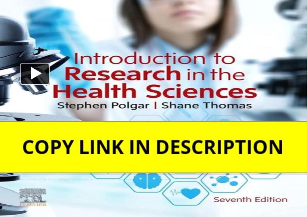 PPT – PDF Download Introduction to Research in the Health Sciences ...