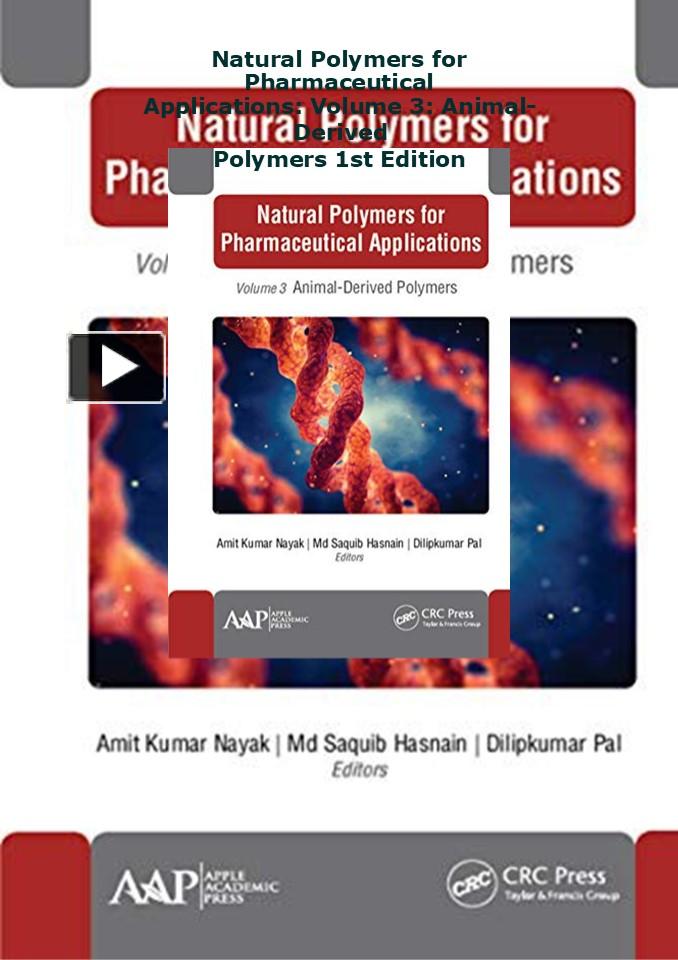 ️PDF ️ Natural Polymers for Pharmaceutical Applications: Volume 3 ...