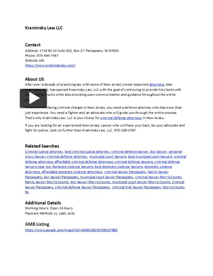PPT – Kraminsky Law LLC PowerPoint presentation | free to download - id ...