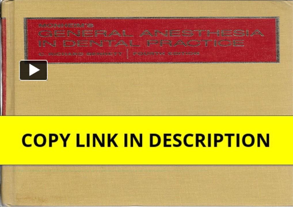 PPT – PDF Download Monheim's General anesthesia in dental practice ...