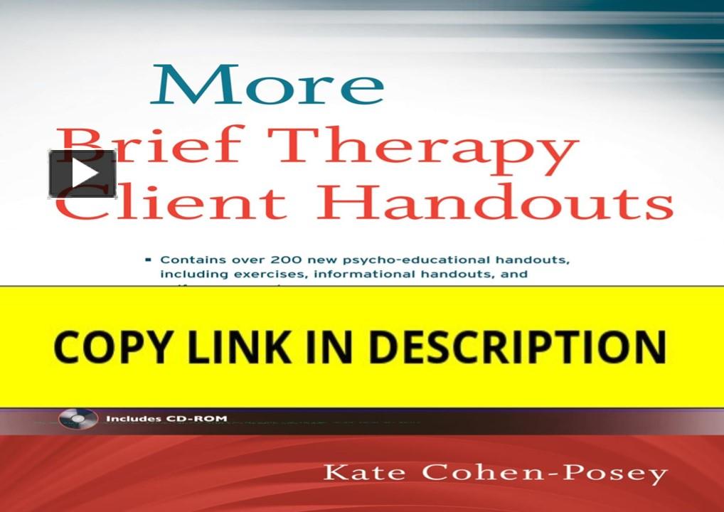 PPT – PDF More Brief Therapy Client Handouts PowerPoint presentation ...