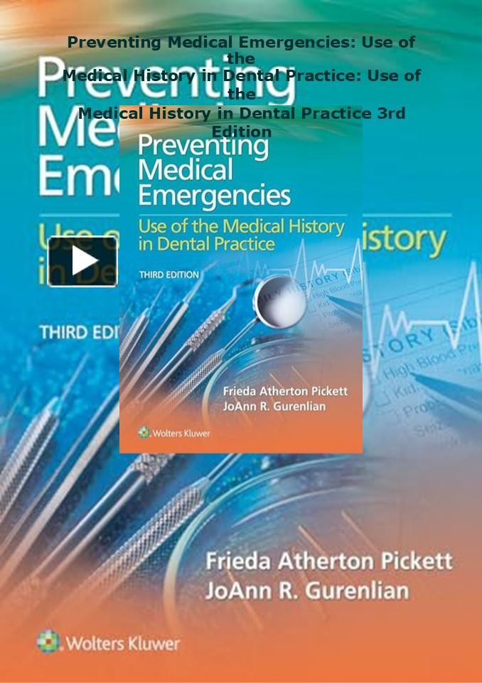 PPT – Kindle ️ ️(PDF) Preventing Medical Emergencies: Use of the ...