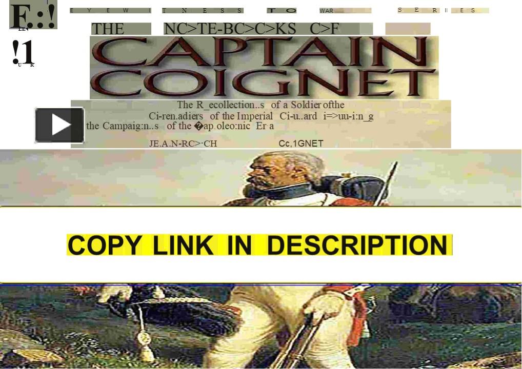 PPT – PDF The Note-Books of Captain Coignet: the Recollections of a ...