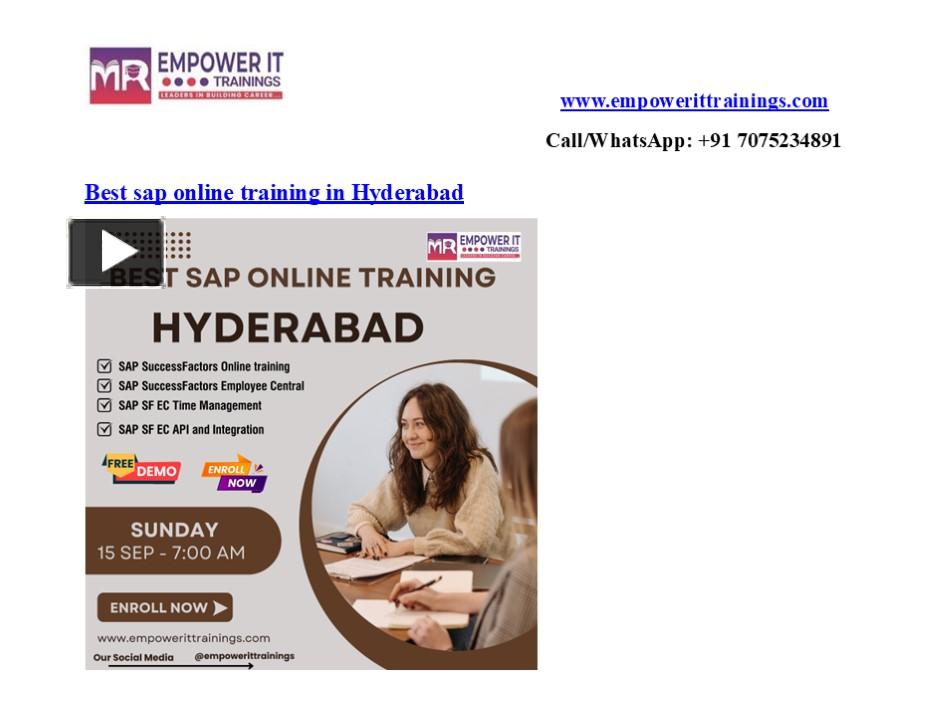 PPT – Online SAP Training Institute in Hyderabad PowerPoint ...