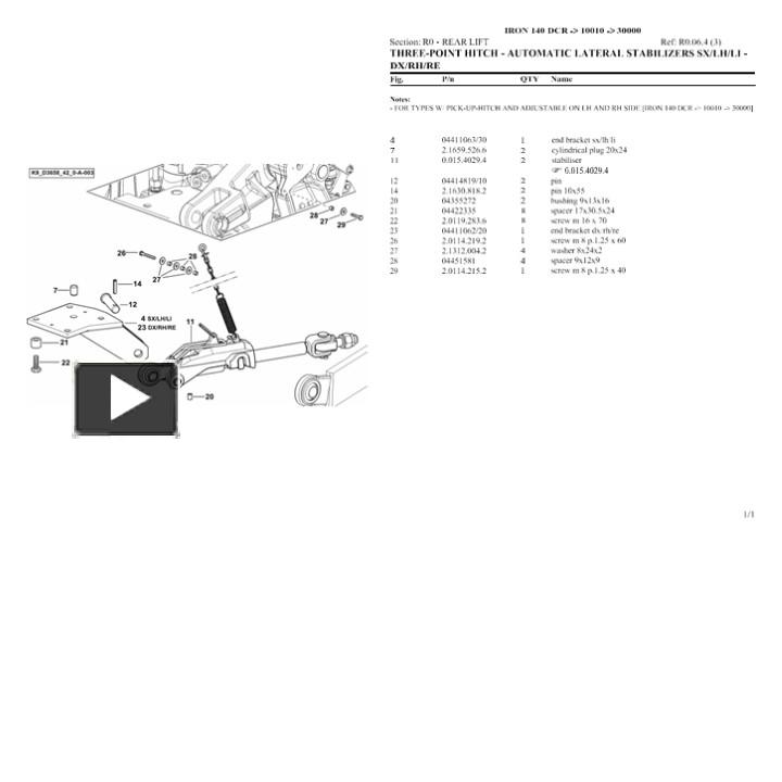 SAME iron 140 dcr Tier 3 Tractor Parts Catalogue Manual Instant ...