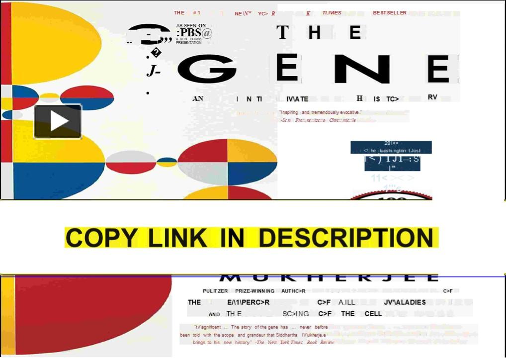 Pdf The Gene: An Intimate History presentation | free to download