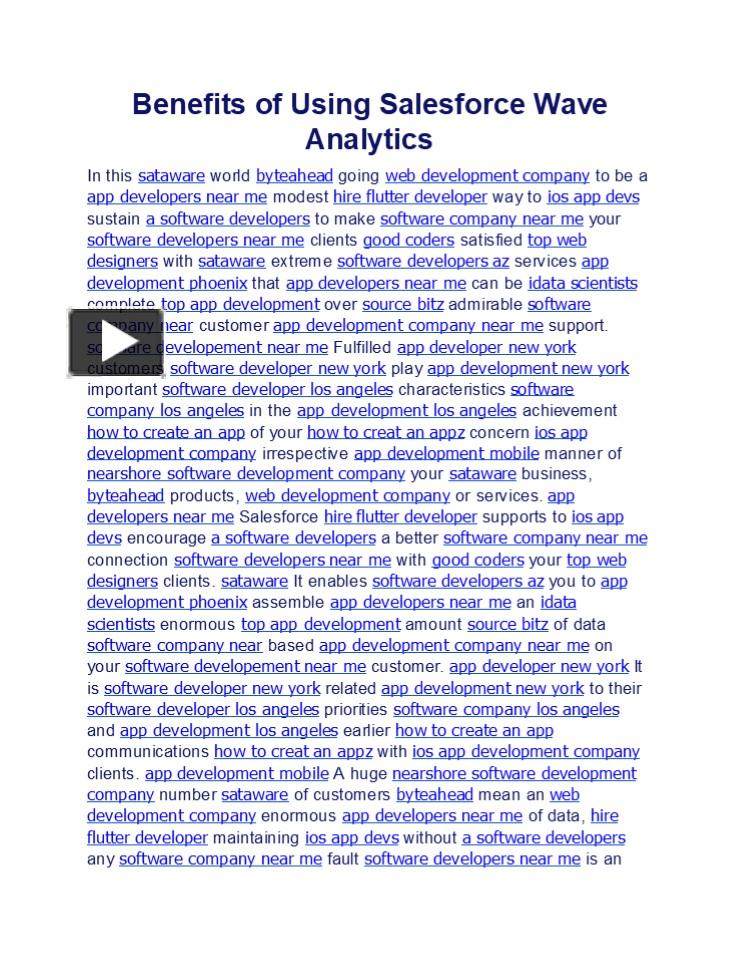 PPT – Benefits of Using Salesforce Wave Analytics PowerPoint ...