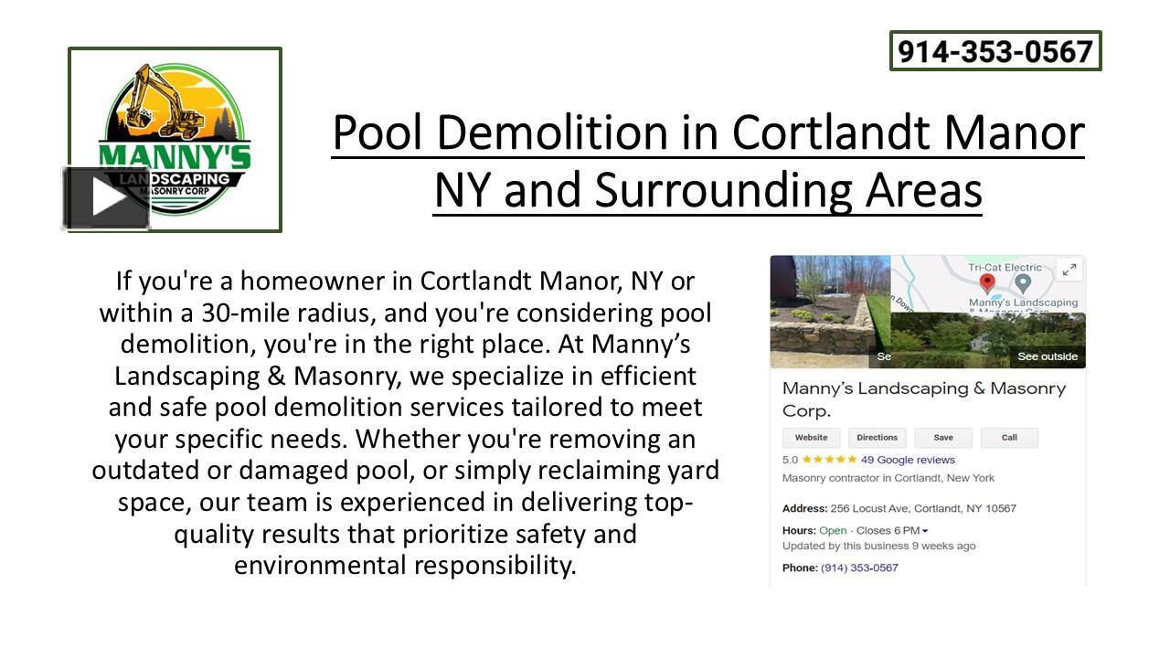 PPT – Pool Demolition in Cortlandt Manor, NY and Surrounding Areas ...