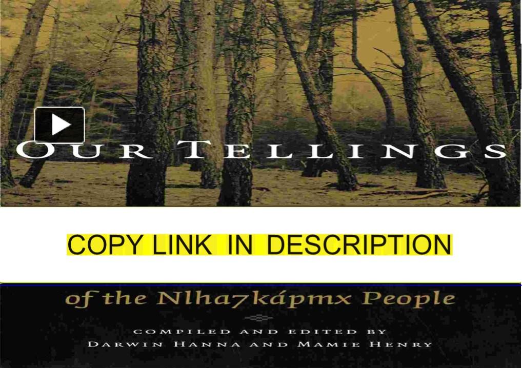 PPT – Pdf Our Tellings: Interior Salish Stories of the Nlha7Kapmx ...