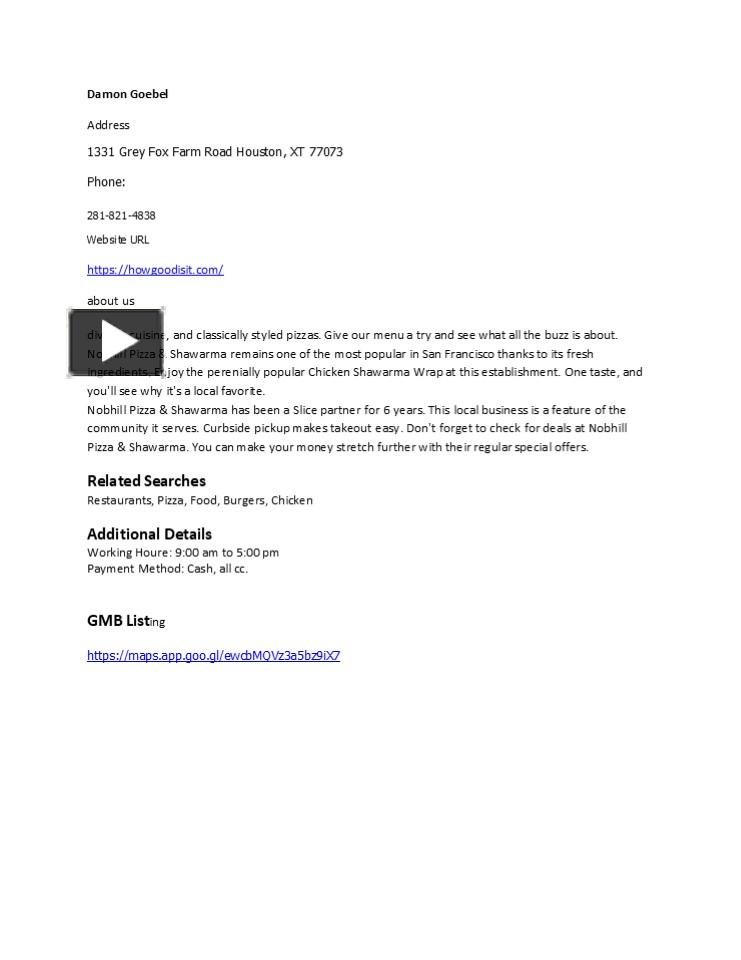 Damon Goebel (1) presentation | free to download