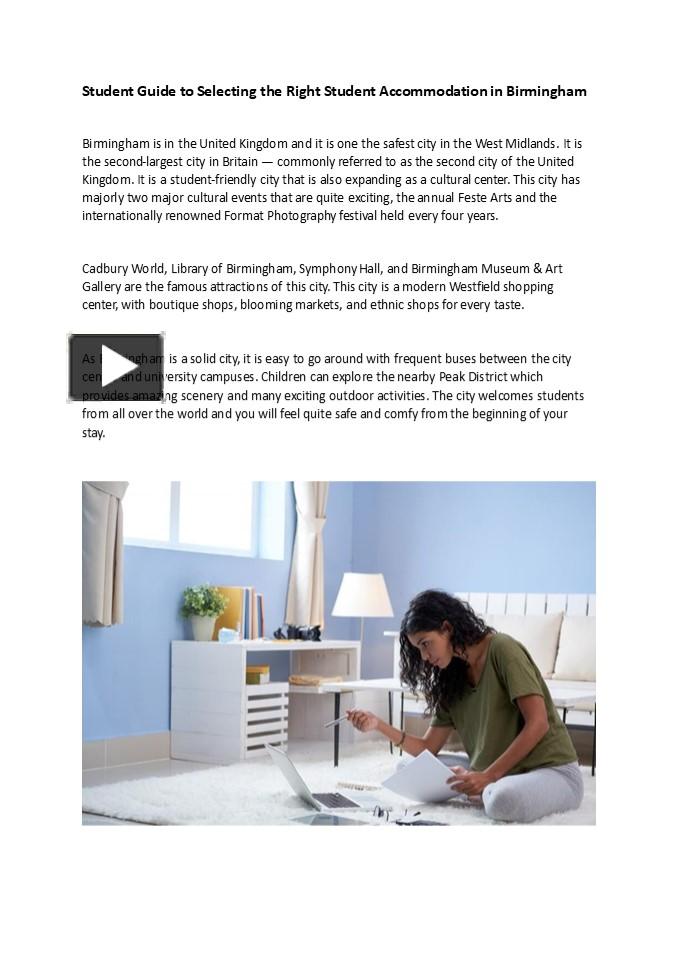 PPT – Student Guide to Selecting the Right Student Accommodation in ...