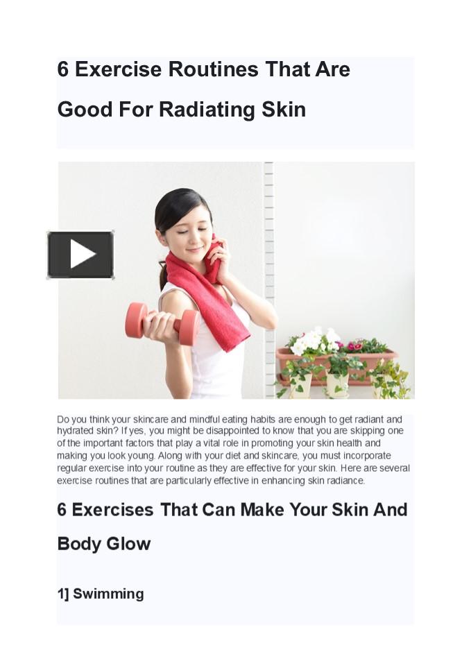 6 Exercise Routines That Are Good For Radiating Skin presentation ...