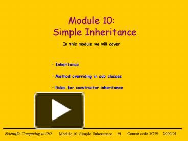 PPT – Module 10: PowerPoint presentation | free to download - id: 9ac58 ...