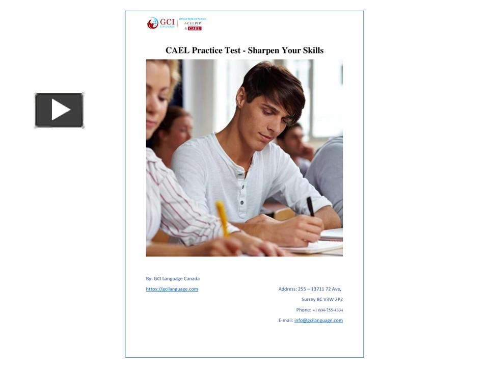 PPT – CAEL Practice Test - Sharpen Your Skills PowerPoint presentation ...