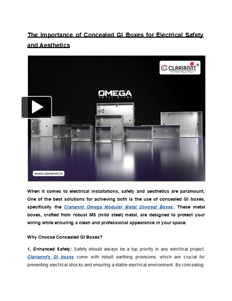 PPT – The Importance of Concealed GI Boxes for Electrical Safety and ...