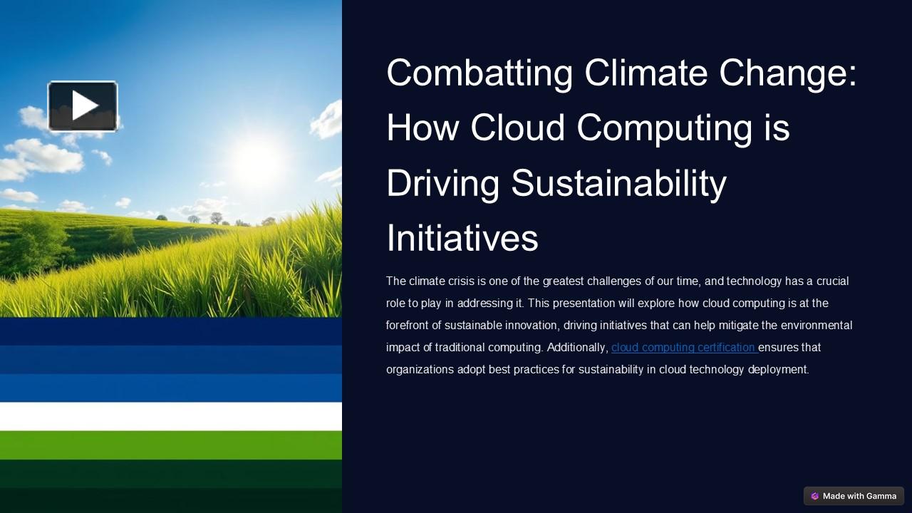Combatting Climate Change: How Cloud Computing is Driving ...