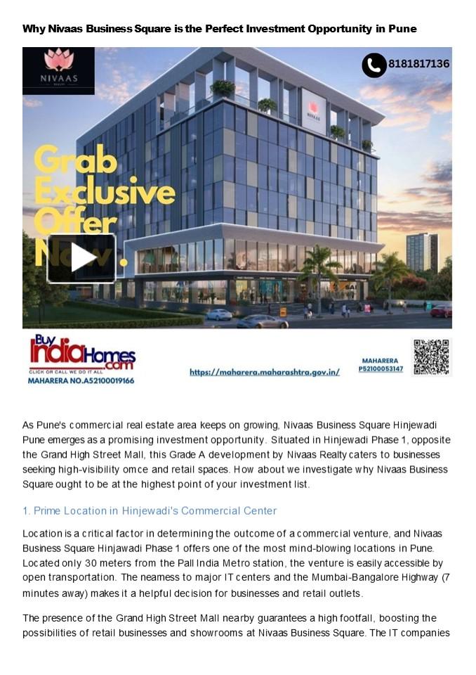 PPT – Nivaas Business Square PowerPoint presentation | free to download ...