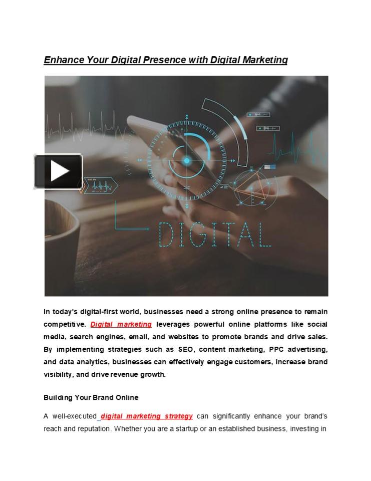 PPT – Enhance Your Digital Presence with Digital Marketing PowerPoint ...