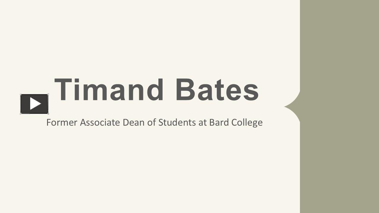 PPT – Timand Bates - A Results-Driven Competitor - Kingston, NY ...