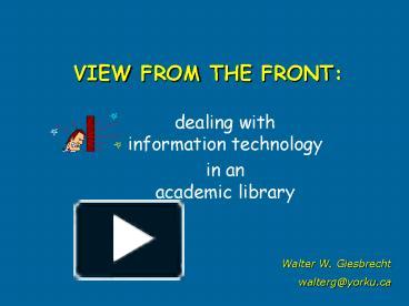 PPT – VIEW FROM THE FRONT: PowerPoint presentation | free to download ...