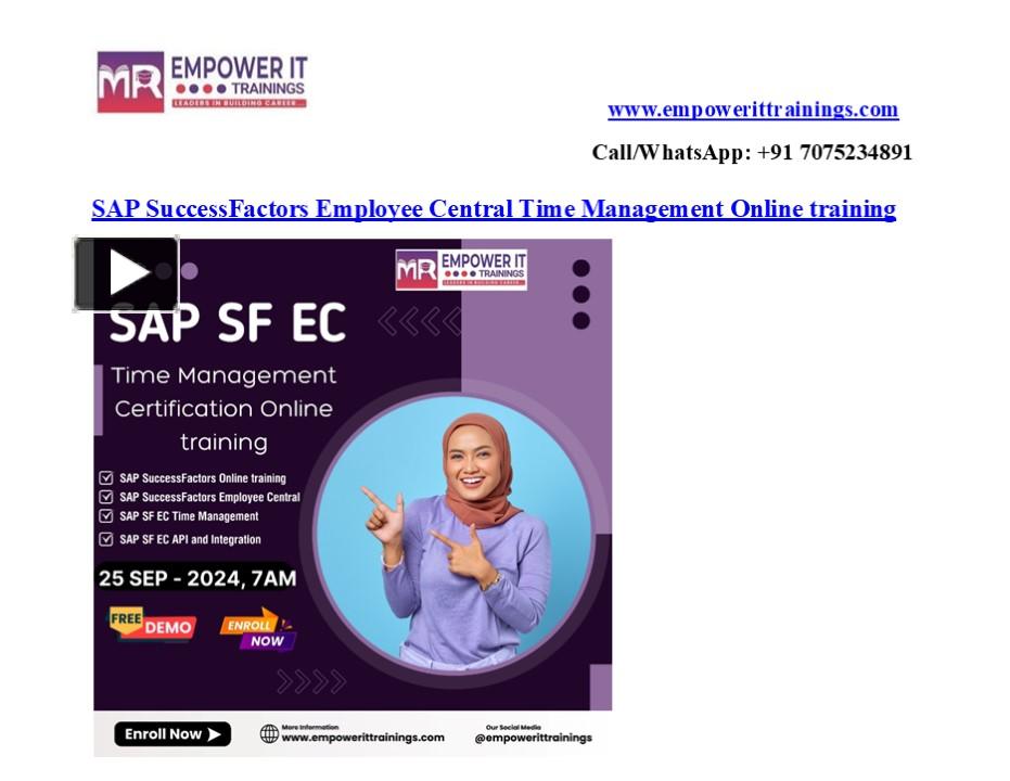 PPT – Learning Journey SAP SuccessFactors Time Management PowerPoint ...