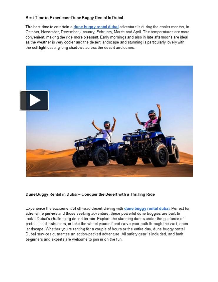 PPT – Dune Buggy Rental in Dubai – Conquer the Desert with a Thrilling ...