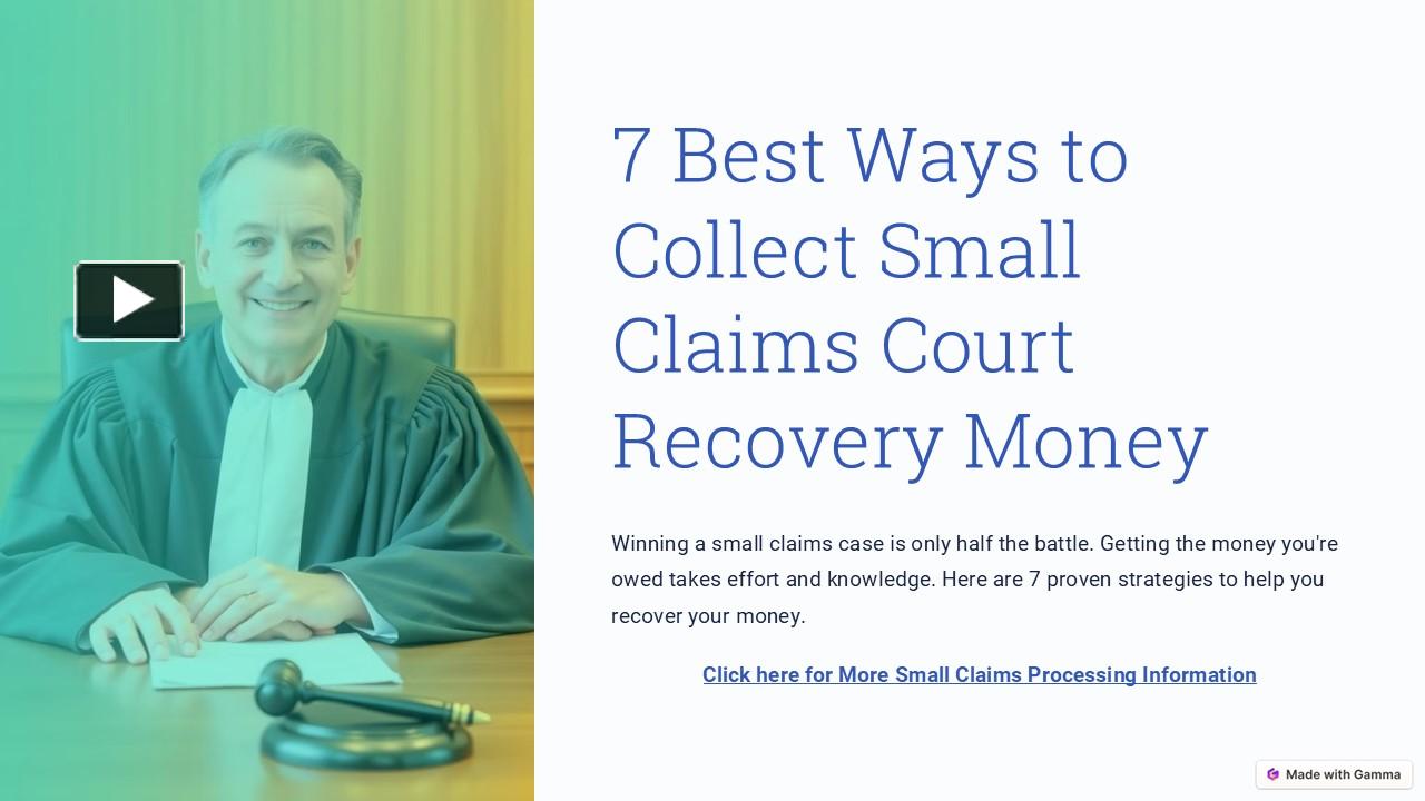 PPT – Small Claims Court PowerPoint presentation | free to download ...