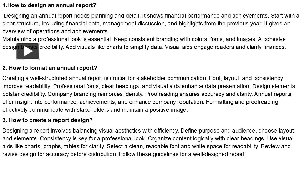 The Art of Annual Report Design: Key Elements for a Professional and ...