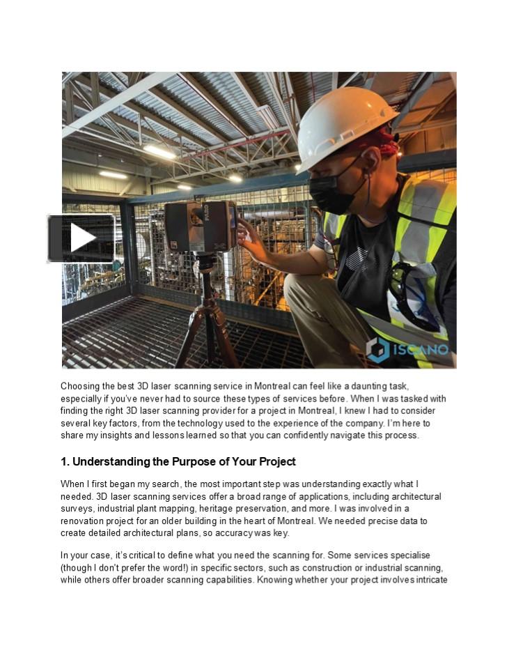 How to Choose the Best 3D Laser Scanning Service in Montreal (3 ...