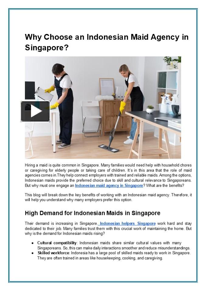 PPT – Why Choose an Indonesian Maid Agency in Singapore? PowerPoint ...