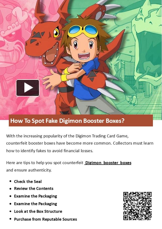 How To Spot Fake Digimon Booster Boxes? presentation | free to download