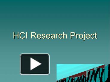 HCI Research Project presentation | free to download