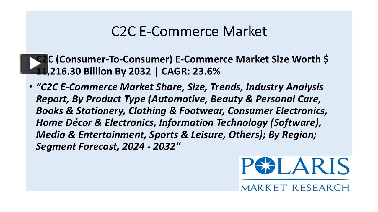C2C (Consumer-To-Consumer) e-commerce market presentation | free to ...